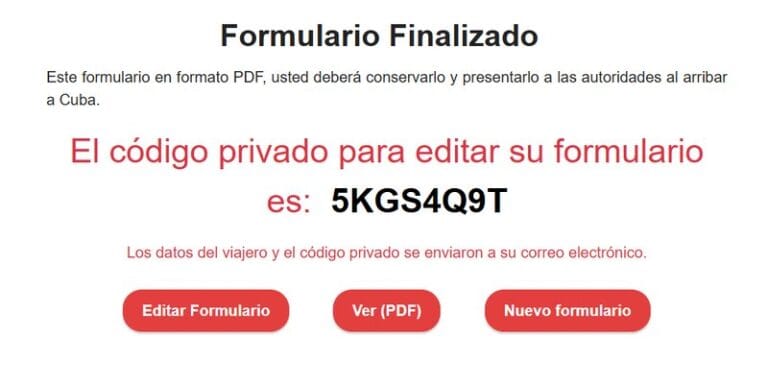 Formulario dviajeros para entrar a Cuba | Cómo llenar este documento
